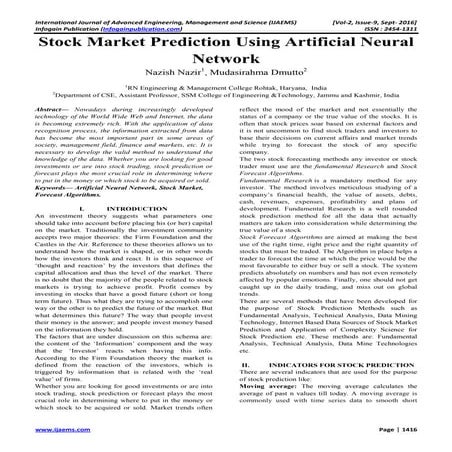 Stock Price Prediction Ppt Ppt