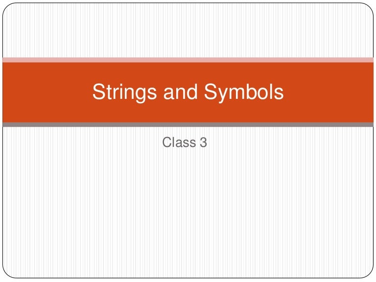3 Strings Symbols