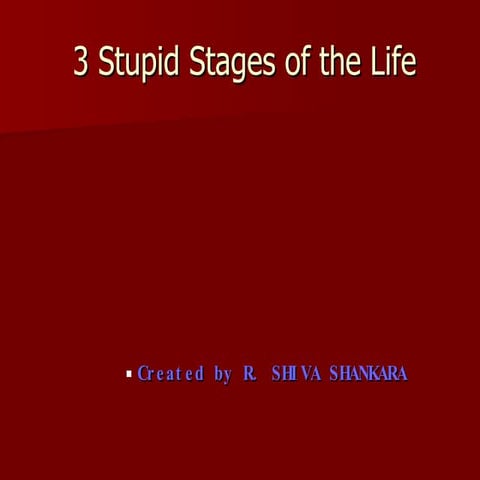 3 Stupid Stages Of Life | PPS