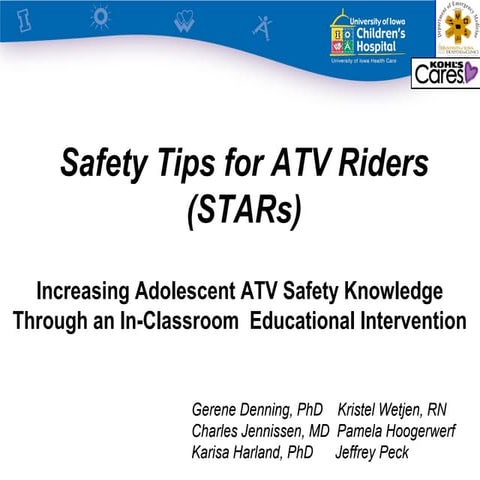 ATV Safety Summit: Training the Next Generation - STARs: Increasing ...