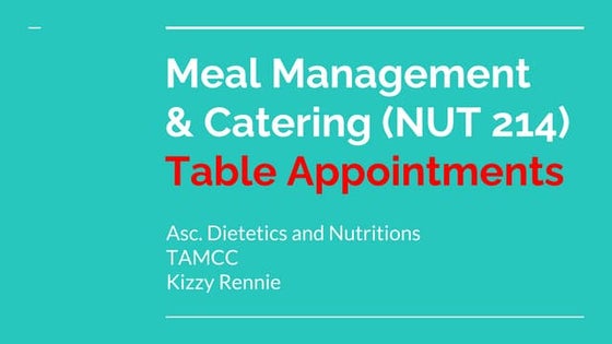 Table appointments | PPT