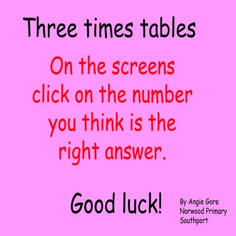 3 tables interactive | PPT