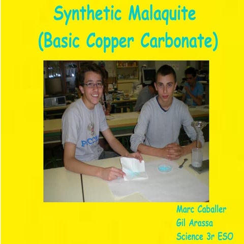 Chemistry_pigments malachite 3r ESO | ODP