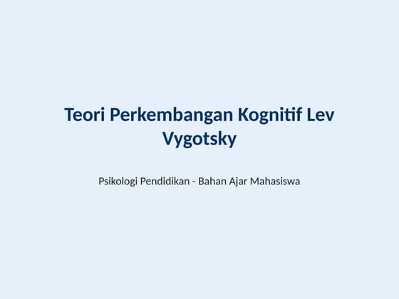 Teori Vygotsky Zone Of Proximal Development (ZPD.pptx