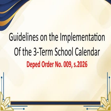 Comprehensive Guidelines for Implementing the 3-Term School Calendar in ...