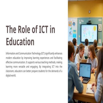 Information Communication Technology in Education | PPTX