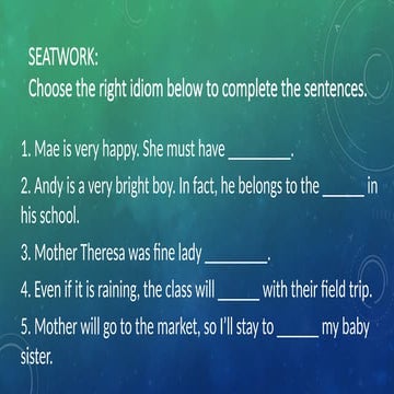 Grade 6 - The Singing Four - idioms.pptx