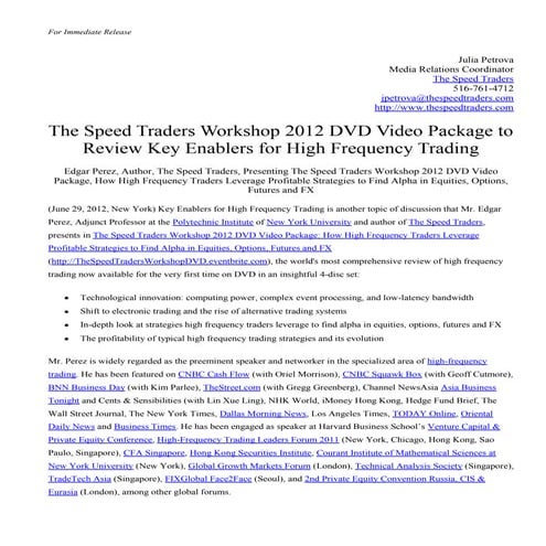 3 the speed traders workshop 2012 dvd video package to review key ...