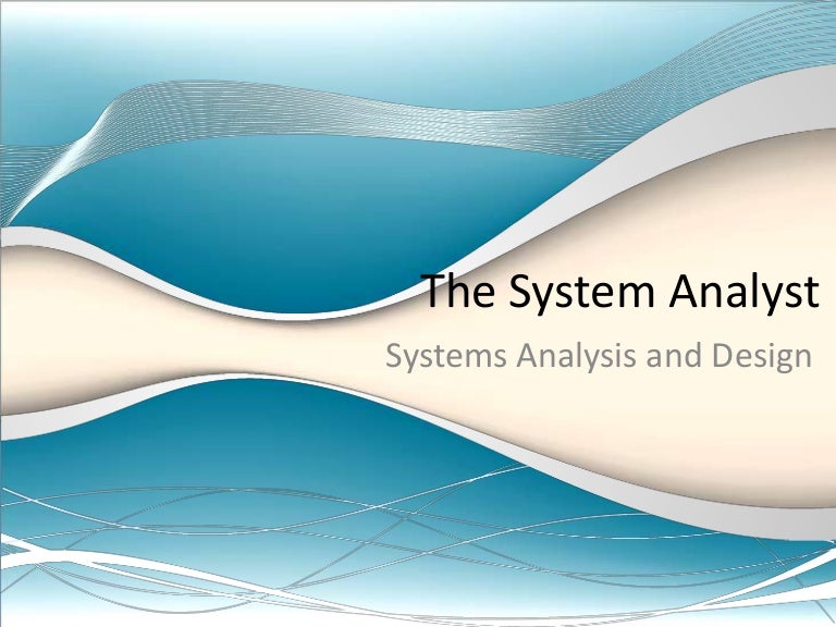 3 the system analyst