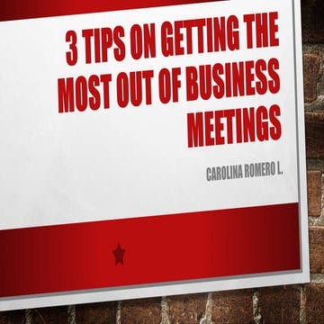 3 tips on getting the most out of | PPT