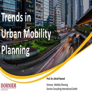 Ashraf Hamed Trends in urban mobility | PPTX