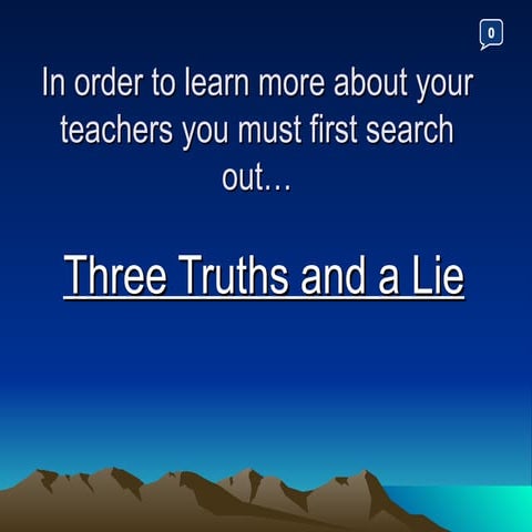 3 Truths and a Lie | PPT