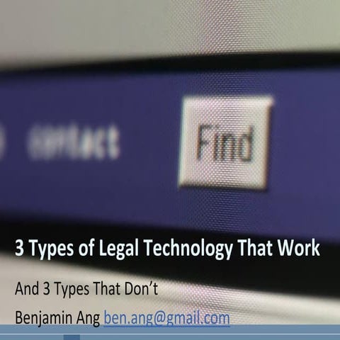 3 types of legal technology that work | PDF