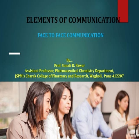 UNIT II Elements of communication | PPT
