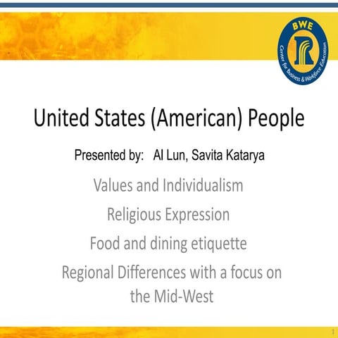 Presentation on American Values & Traditions | PPSX