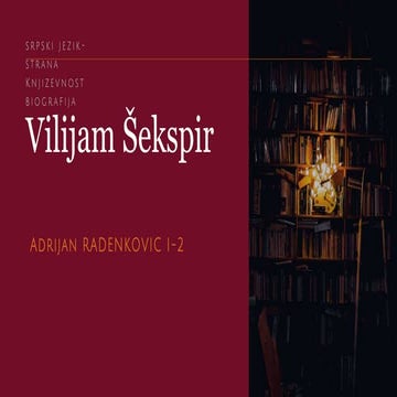 Vilijam Sekspir prezentacija za cas informatike | PPT