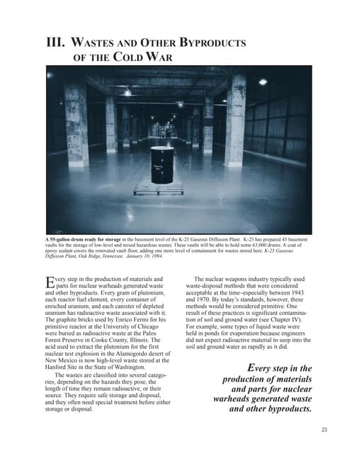 Disposal of radioactive waste | PPTX | Geology | Science