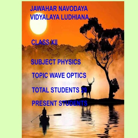 3 Wave Optics 1 Pptx