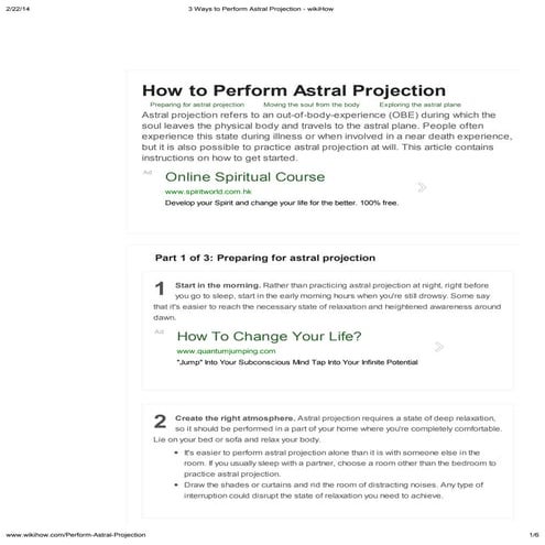 Astral Projection Volume 1 | PDF