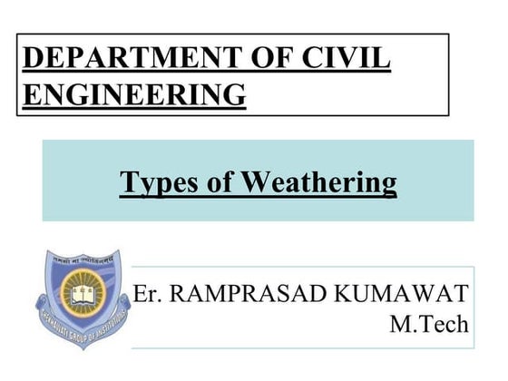 Earth Science -Stem Grade 11 - Weathering | PPTX