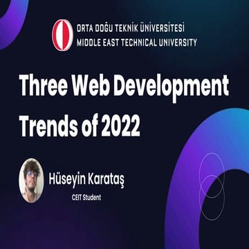 Three Web Development Trends of 2022 | PPTX