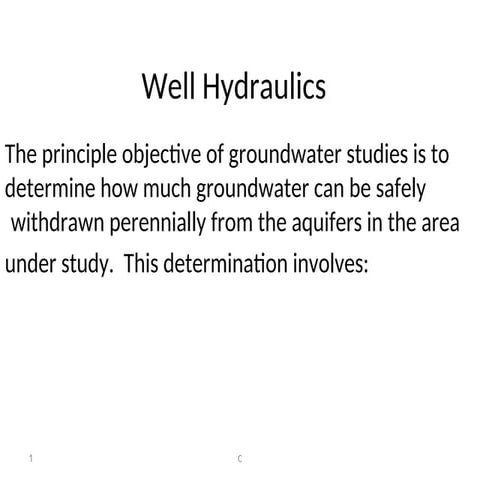 3 Well Hydraulics geology geology hut.ppt
