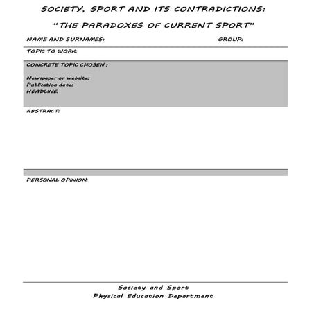 Worksheet "Society and sport discussion board" | PDF