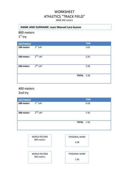 Ws throwing events 2º secciones | DOCX