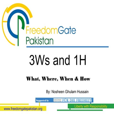 3 ws and 1h | PPT