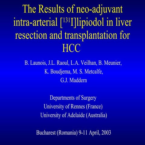 HCC EMBOLIZATION | PPT