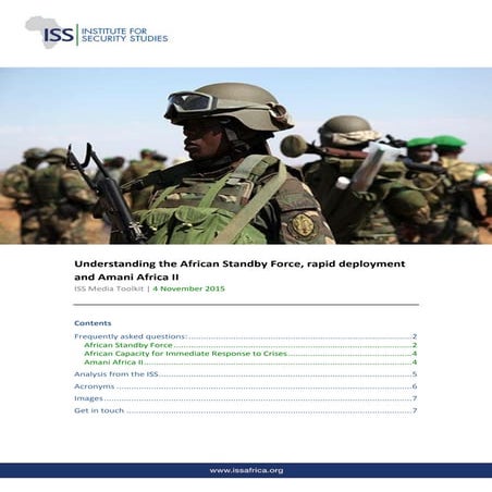 African Standby Force media toolkit | PDF