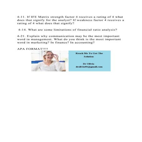 4-11. If IFE Matrix strength factor 4 receives a rating of 4 what do.docx
