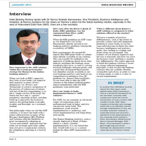 Ramco Systems - India Banking Review | PDF