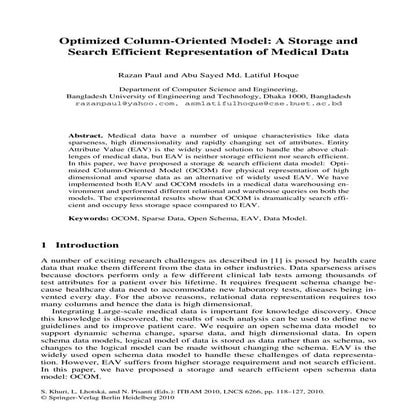 Optimized Column-Oriented Model: A Storage and Search Efficient ...