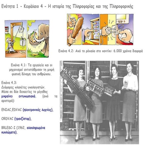 α 4 η ιστορία της πληροφορίας και της πληροφορικής | PPT