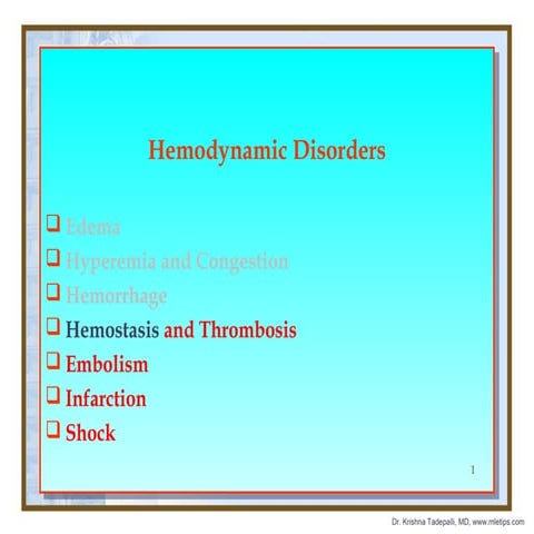 4. hemostasis; hemodynamic disorders | PPT