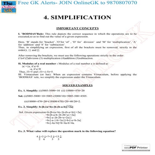 4. simplifications | PDF