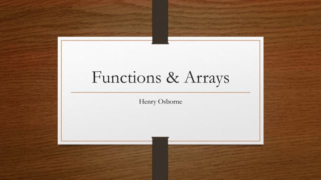Php Functions And Arrays Ppt 9358