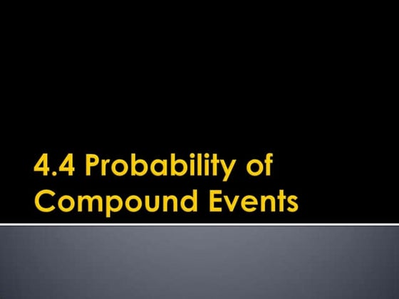 PROBABILITY OF COMBINED EVENTS | PDF