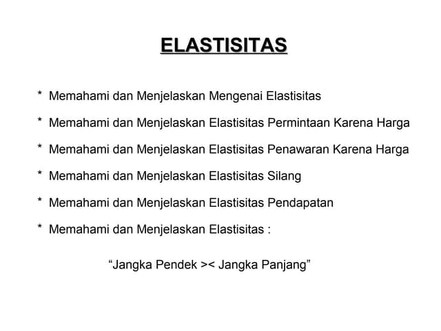 Elastisitas | PPT