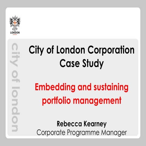 City of London Corporation case study | PPTX