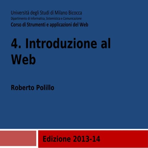 4. Introduzione al web (Parte I) | PPT