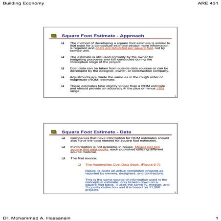 4.2 square foot estimating | PDF