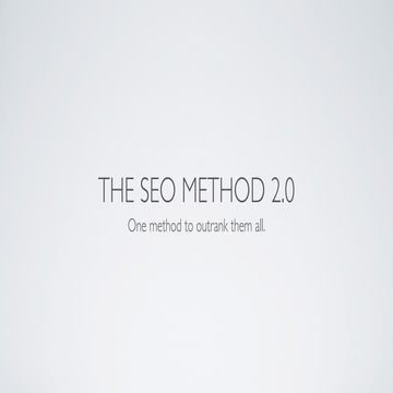 A Guide To SEO Method That Works | PPT