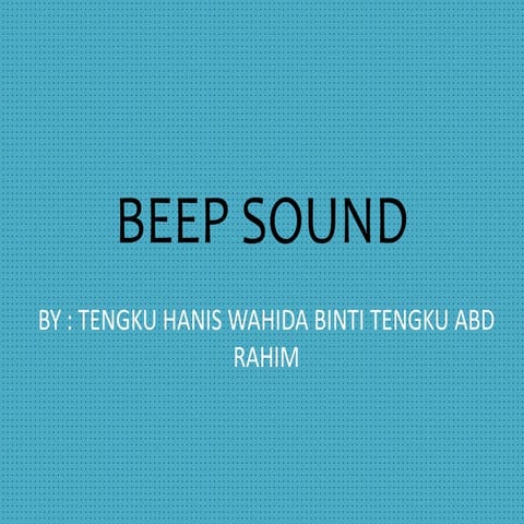 4.beep sound | PPT