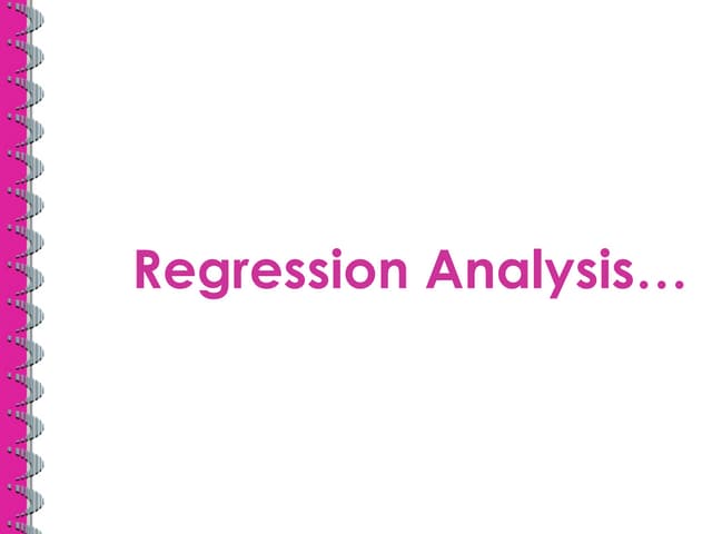 Presentation2 on regression analysis.pptx