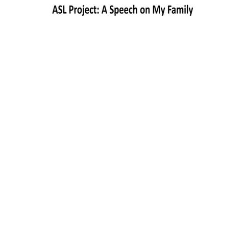 ASL - Lesson 2 + My Family | PPTX