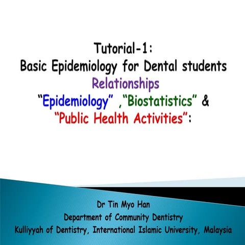 4.epidemiology tutorial (realtioonship of epidemiology biostatistics ...