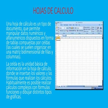 Hoja de cálculo | PPTX