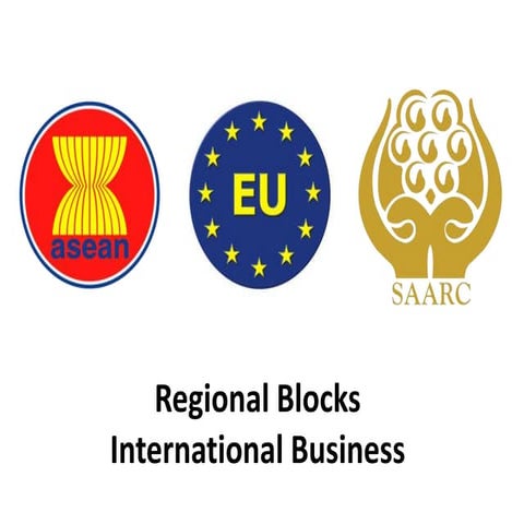 Regional Blocks - International Business - Manu Melwin Joy | PPT
